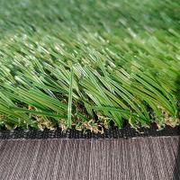 China 40mm 14600 Dtex Landscaping Fake Artificial Green Turf With Perforation Drainage Holes And PU Adhensive for sale