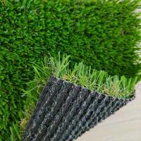 China 32mm Low Shrinkage Leisure Landscape Artificial Turf With PU Adhesive And Double PP Backing for sale