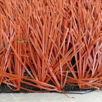 China Brick Red 40mm Pile Height 12000 Dtex Football Artificial Turf for Sports Venues for sale