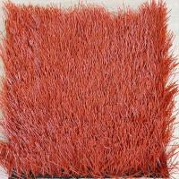 China Brick Red 40mm Pile Height 12000 Dtex Football Artificial Turf for Sports Venues for sale