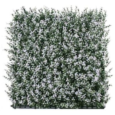 China Recyclable UV Resistant Artificial Grass Wall Outdoor White Home Office Decoration for sale