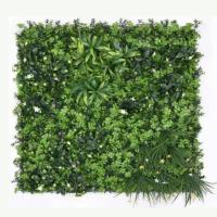 China green PE Artificial Grass Wall Panels Outdoor 100cm*100cm for sale