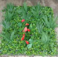 China 100cm*100cm Low Maintenance Artificial Wall Grass Panel Square Shape Anti Aging for sale