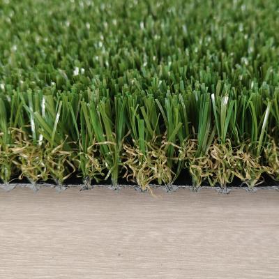China PU Adhesive 28mm 13800 Dtex Landscape Artificial Grass Double PP Backing Balconies Backyards Decorations UV Resistance Low Maintenance for sale
