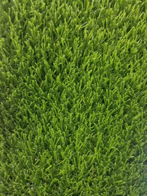 China 25mm Non-Infill Green Artificial Grass PP+PP Backing PE Material Little Sand Needed Drainage Holes Football Courts Stadiums No Need Rubber for sale