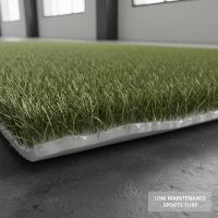 China Non-Infill Artificial Grass With 30mm Pile Height And Transparent Latex Glue For Sports Turf 12400 Dtex Low Maintenance for sale
