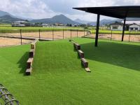 China 40mm Pile Height High Density Multicolor Synthetic Leisure Grass for Backyards and Gardens for sale