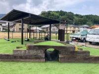 China 40mm Pile Height High Density Multicolor Synthetic Leisure Grass for Backyards and Gardens for sale