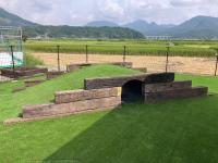 China 40mm Pile Height High Density Multicolor Synthetic Leisure Grass for Backyards and Gardens for sale