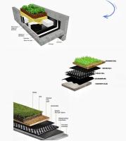 China 30mm Thickness Plastic Material Drainage Board Laying Under Landscape Artificial Grass for sale