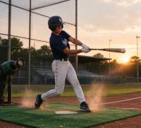 China Portable Artificial Turf Baseball Batting Mat with PU Foam Backing UV Resistant and Customizable Options for sale