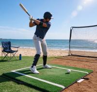 China Artificial Turf Baseball Batting Mat with PU Foam Backing Low Maintenance and Customizable Options for sale