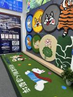 China 16mm Pile Height Portable Pictured Artificial Grass with Customizable Patterns and Colors Patterned Artificial Turf for sale