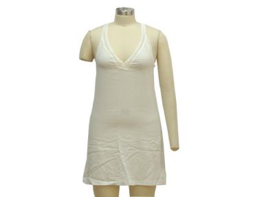 China White Halter Neck Casual Ladies Wear Comfortable Sexy Women'S Night Dress for sale