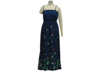 China Elastine Waist Gradient Womens Slip Dress , Viscon Summer Casual Maxi Dresses for sale