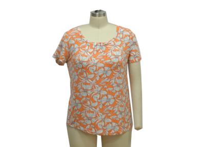 China Breathable Ladies Viscose Tops , Reactive Printed Womens Casual Summer Outfits for sale