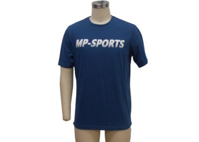 China Navy Blue Melange Mens Polo T Shirts With Dot Shade Print Quick Dry Function for sale