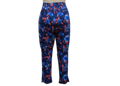China Reactive Print Flowers Ladies Casual Pants Womens Summer Trousers For Travel for sale