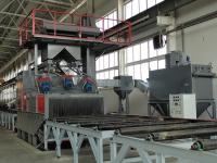 China Pass Through Tunnel Type Roller Conveyor Shot Blasting Machine With Manganese Liner for sale