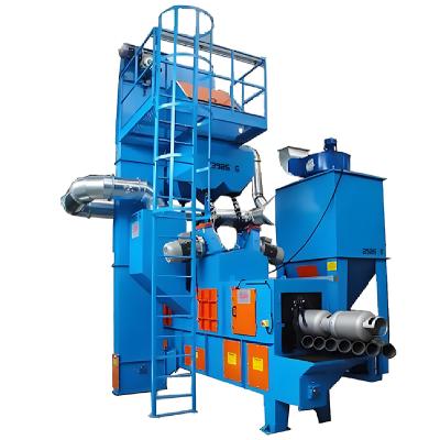 China Continuous Natural Gas LPG Cylinder Shot Blasting Machine Diabolo Roller Conveyor 600mm for sale