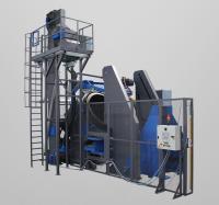 China Rotary Drum Shot Blasting Machine With Auto Loading For Batch Metal Parts Cleaning for sale