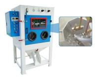 China Rotary Drum Automatic Sand Blasting Machine For Small Metal Parts Batch Cleaning for sale
