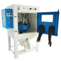 China Rotary Drum Automatic Sand Blasting Machine For Small Metal Parts Batch Cleaning for sale