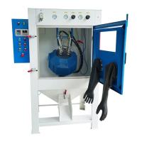 China Rotary Drum Automatic Sand Blasting Machine For Small Metal Parts Batch Cleaning for sale
