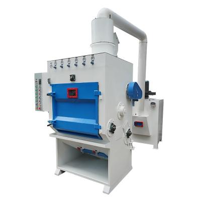 China Tumble Rubber Belt Automatic Sand Blasting Machine for Aluminum Parts Cleaning 100kg Load for sale