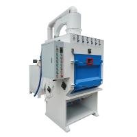 China Tumble Rubber Belt Automatic Sand Blasting Machine for Aluminum Parts Cleaning 100kg Load for sale