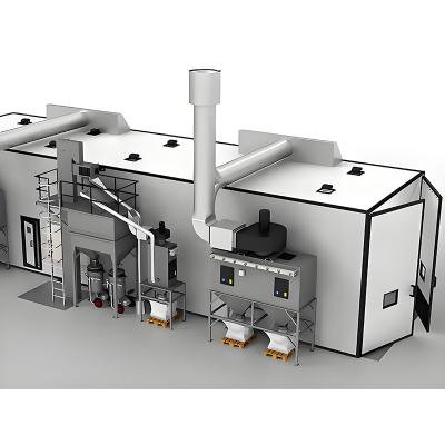 China Manual Sand Blasting Booth With Automatic Abrasive Recycling System Dust Removal System for sale