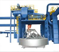 China Big Rotary Table Shot Blasting Machine For Large Heavy Metal Parts Blasting for sale