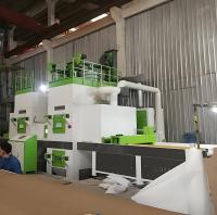 China One Pass Double Sides Automatic Sand Blasting Machine For Stainless Steel Sheets for sale
