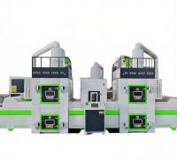 China 30kw Compressed Air Operated Double Sides Automatic Sand Blasting Machine With PLC Control for sale