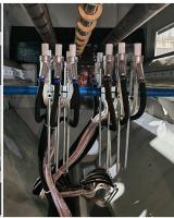 China 30kw Compressed Air Operated Double Sides Automatic Sand Blasting Machine With PLC Control for sale