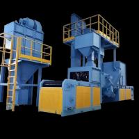 China Wire Mesh Shot Blasting Machine With Manganese Steel Wire Mesh Automatic Control Mode for sale