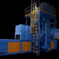 China Manganese Steel Wire Mesh Shot Blasting Machine Sa2.5-3.0 Cleanliness Below 90 dB for sale