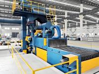 China Manganese Steel Wire Mesh Shot Blasting Machine Sa2.5-3.0 Cleanliness Below 90 dB for sale