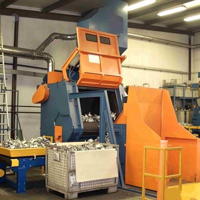 China Rubber Belt Tumble Drum Shot Blasting Machine Q32 Series 200-1350kg Load for Metal Parts Cleaning for sale