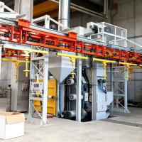 China Industrial Spinner Hanger Shot Blasting Machine Offering Performance and Consistent Surface Finishing for Metal Parts for sale