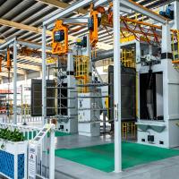 China Spinner Hanger Shot Blasting Machine for Continuous Surface Cleaning and Metal Preparation in Industrial Production Lines for sale