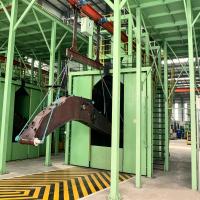 China Automotive Hook Type Pass Through Shot Blasting Machine for Continuous Operation in Metal Cleaning for sale