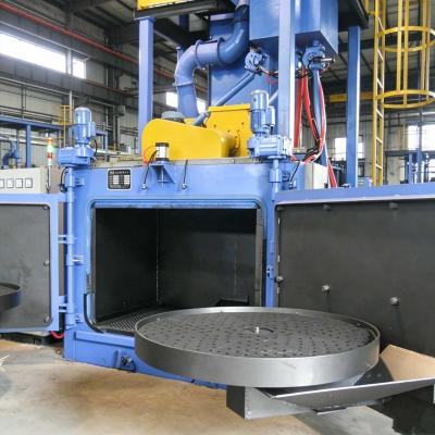 China Heavy Duty Rotary Table Shot Blasting Machine with PLC Control for Customizable Surface Treatment for sale