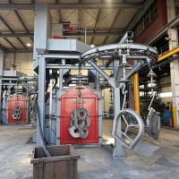 China Overhead Conveyor Spinner Hanger Shot Blasting Machine 300kg Hook Capacity Continuous Blasting for sale