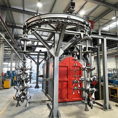 China Continuous Overhead Conveyor Shot Blasting Machine for Cleaning Descaling and Surface Texturing for sale