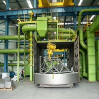 China Large Rotary Table Shot Blasting Machine 5000mm 100 Ton Heavy Duty Surface Treatment for sale