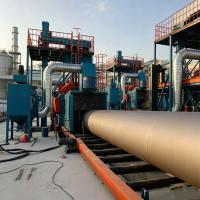 China Steel Pipe Shot Blasting Machine with customizable settings for various pipe diameters and lengths improving productivity for sale