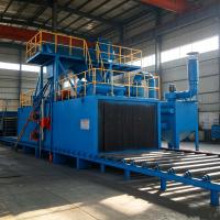 China Heavy duty Roller Conveyor Shot Blasting Machine designed for surface preparation of steel profiles beams and bars for sale