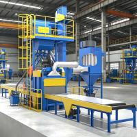 China Heavy Duty Roller Conveyor Shot Blasting Machine Suitable for Continuous Operation and Large Scale Metal Treatment for sale