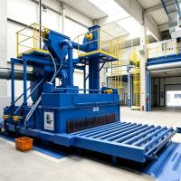 China Roller Conveyor Shot Blasting Machine 7.5-45kW for Steel Beams Plates Rust Removal for sale